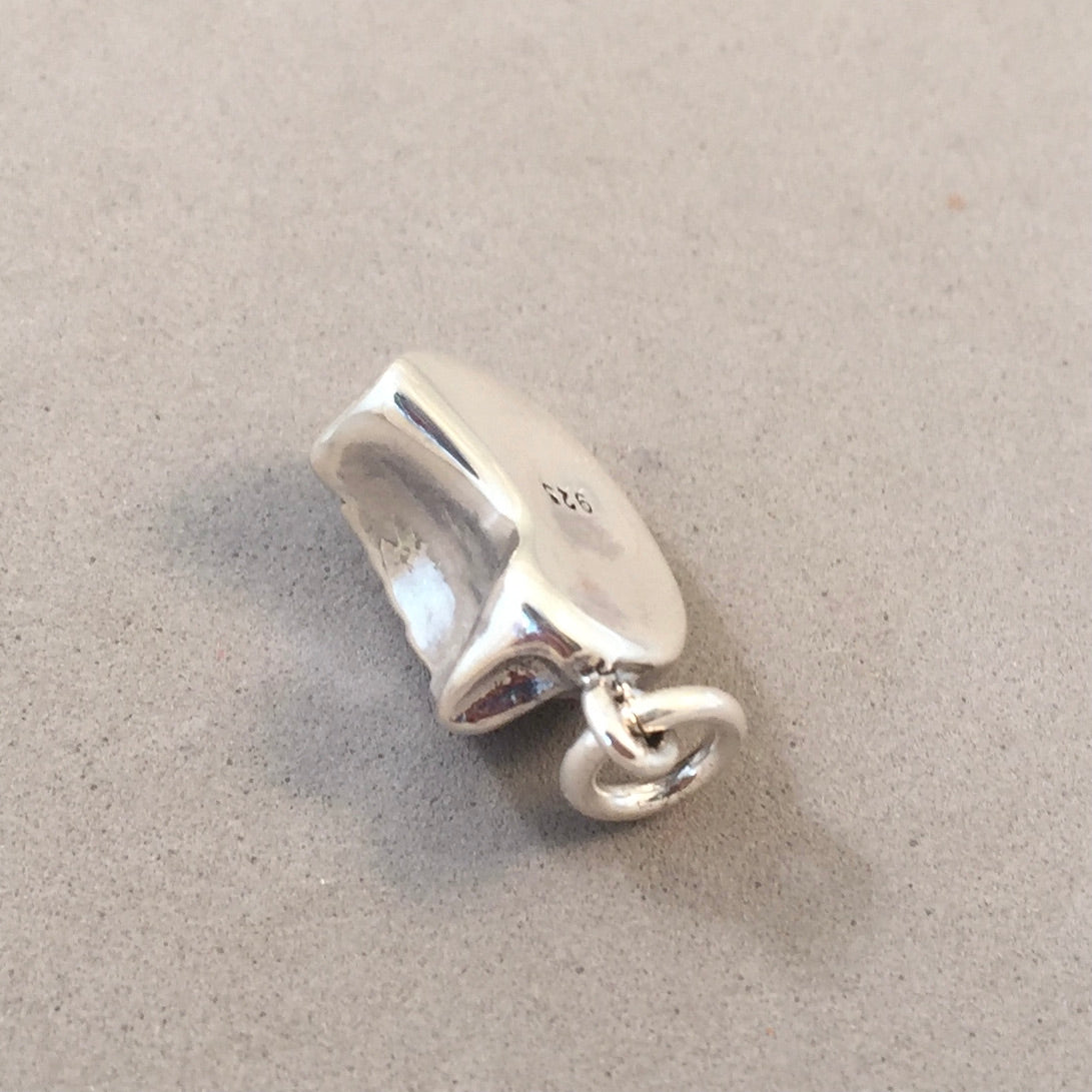 GYOZA .925 Sterling Silver 3-D Charm Pendant Japanese Dumpling Japan O ...