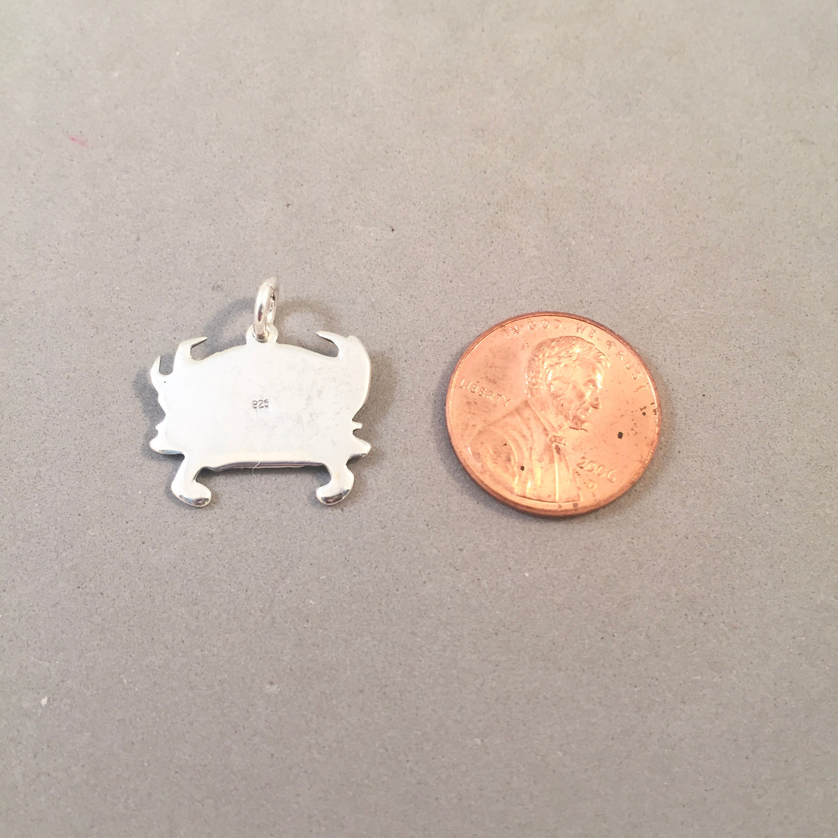 BLUE CRAB Sterling Silver Charm Pendant MD Chesapeake Bay Beach Atlant ...