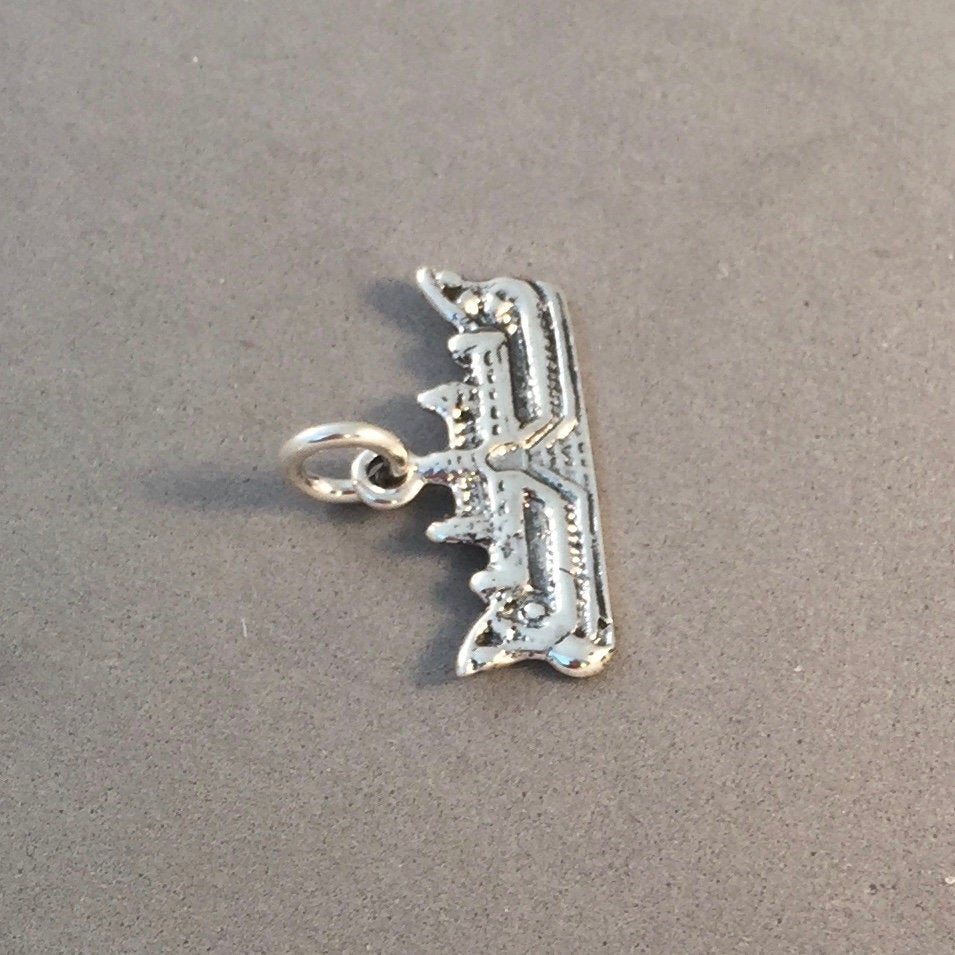 ANGKOR WAT .925 Sterling Silver Charm Pendant Temple Cambodia Siem Rea ...