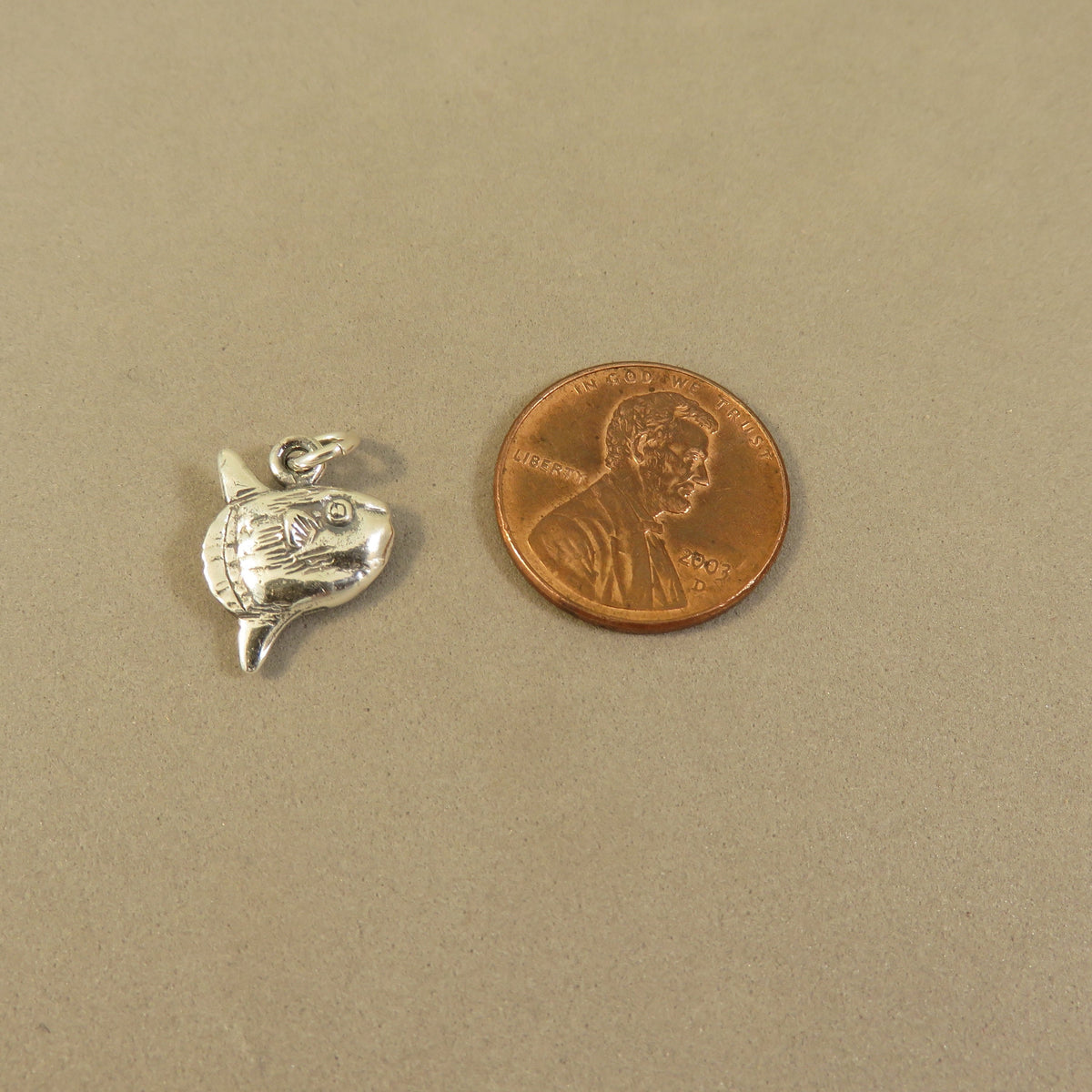 SUNFISH .925 Sterling Silver 3-D Charm Small Pendant Giant Ocean Sun f ...