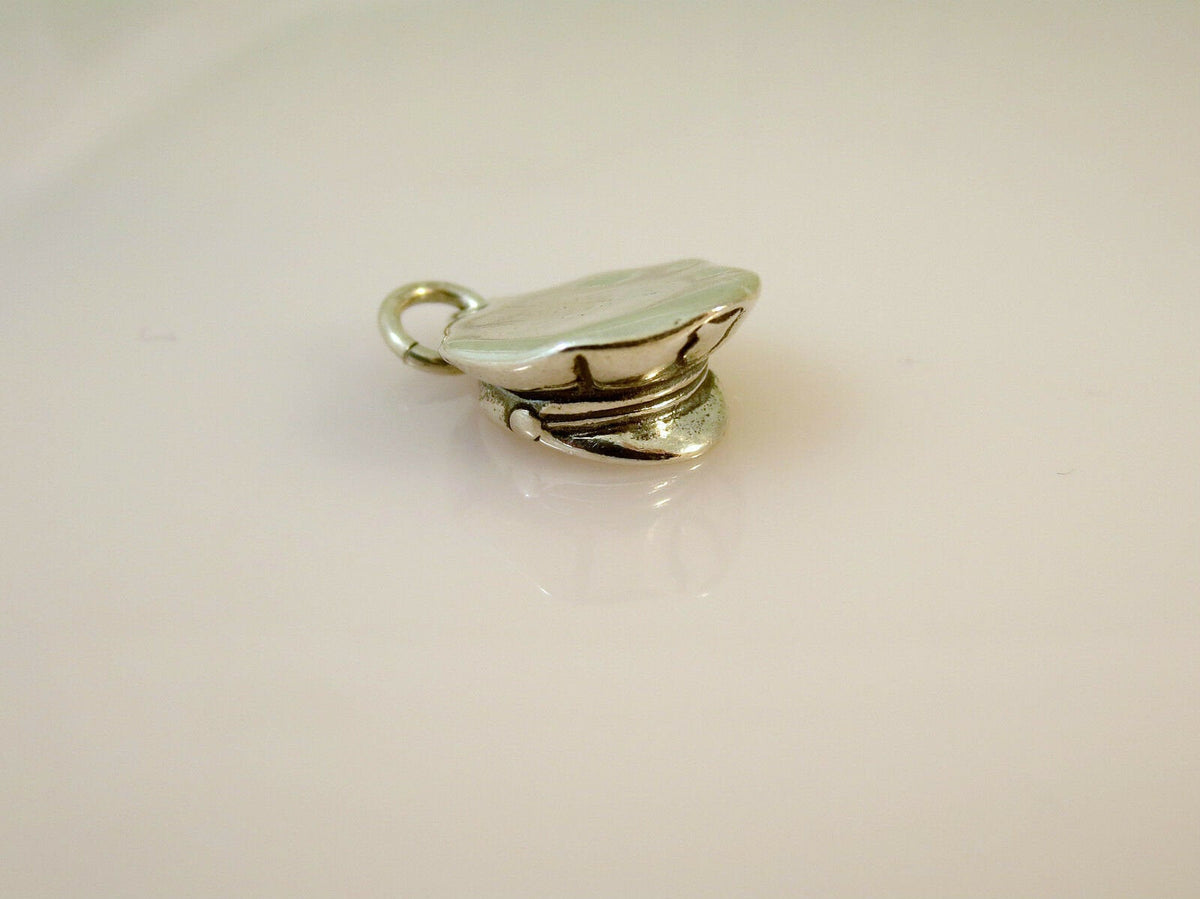 Sale! POLICE HAT .925 Sterling Silver 3-D Charm Pendant Sheriff Office ...