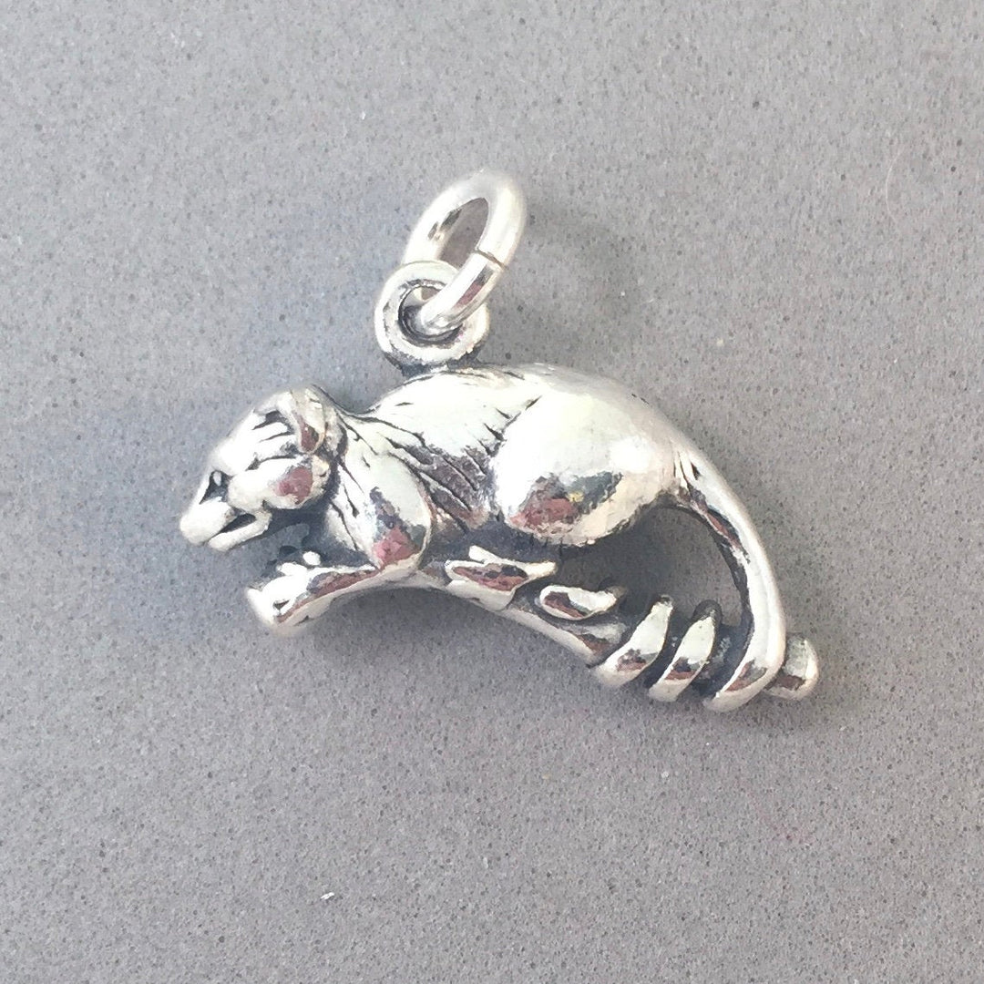OPOSSUM .925 Sterling Silver 3-D Charm Pendant Branch Possum Marsupial ...