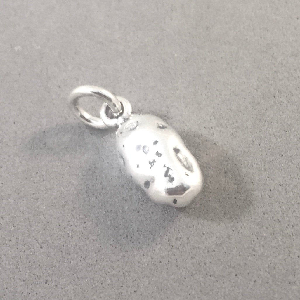 POTATO .925 Sterling Silver 3-D Charm Pendant Kitchen Farming Idaho ba ...