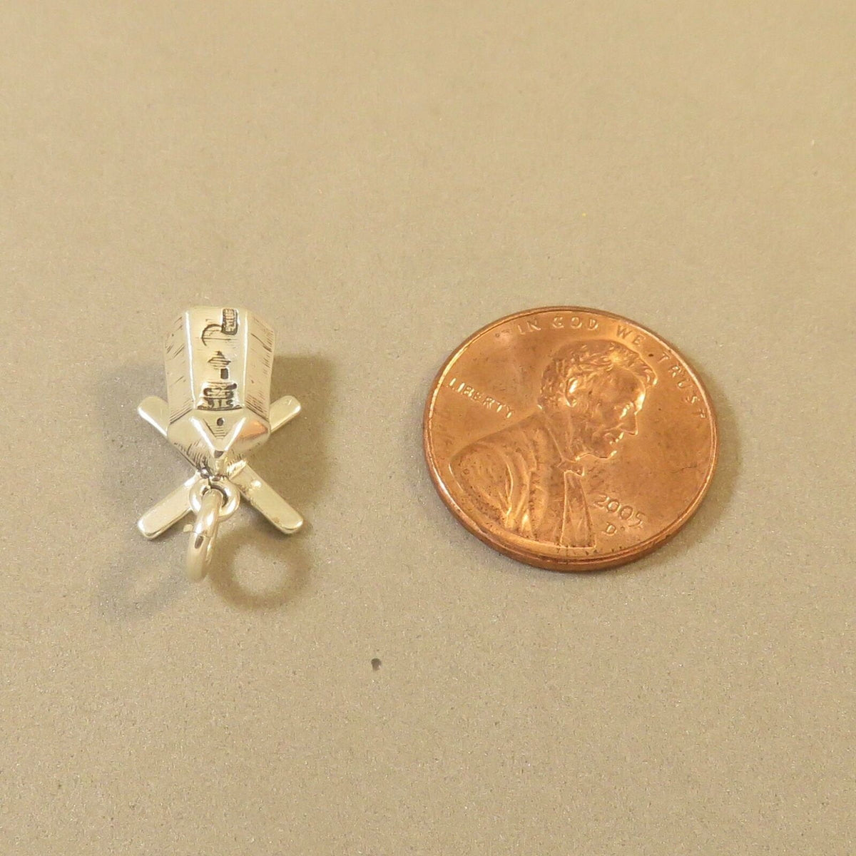 DUTCH WINDMILL .925 Sterling Silver 3-D Charm Pendant Holland Solvang ...