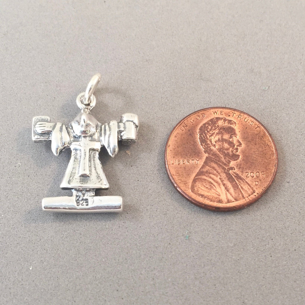 MUNCHEN MONK .925 Sterling Silver 3-D Charm Pendant Europe Germany Mun ...