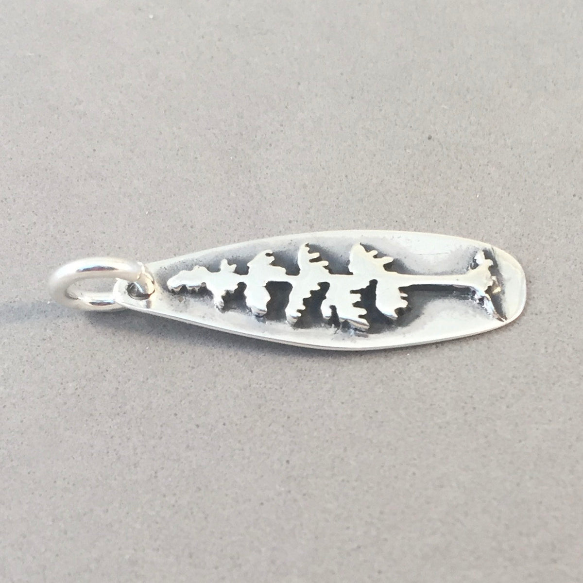 EVERGREEN TREE .925 Sterling Silver Charm Pendant Spruce Cedar Fir Pin ...