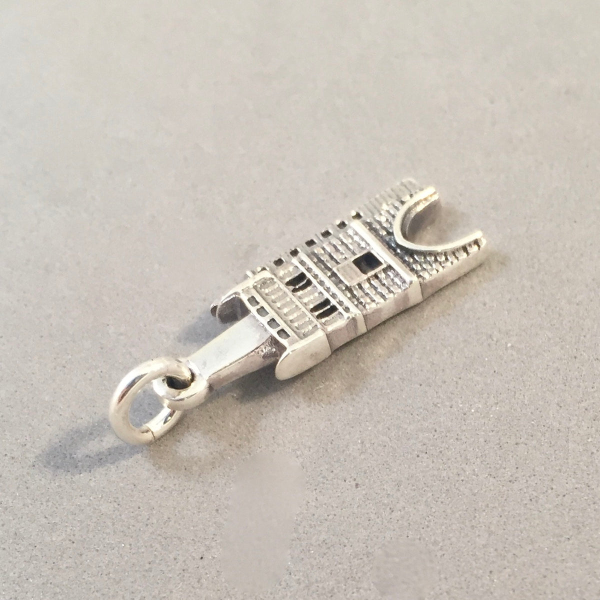 CHARLES BRIDGE .925 Sterling Silver Charm Pendant Prague Czech Republi ...