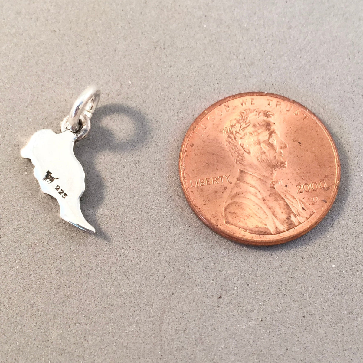 MOROCCO MAP .925 Sterling Silver Charm Pendant Casablanca Fez Marrakes ...