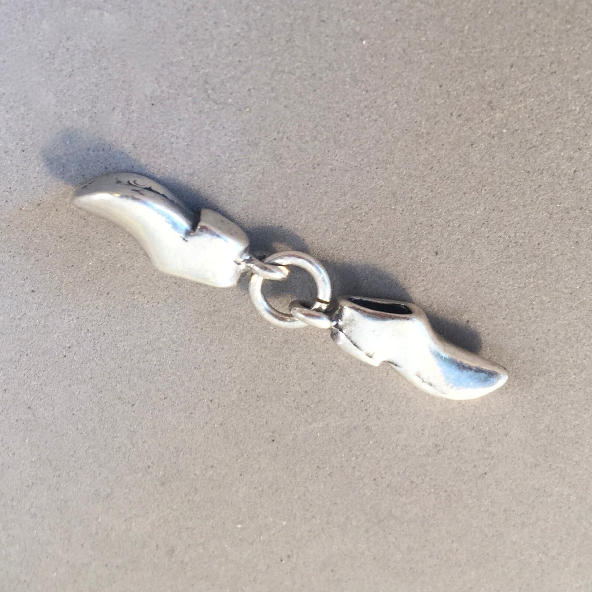 DUTCH CLOGS Small Set .925 Sterling Silver Charm Pendant Holland Nethe ...