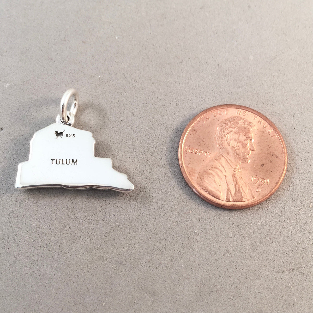 TULUM .925 Sterling Silver Charm Pendant Temple of Wind Viento Riviera ...