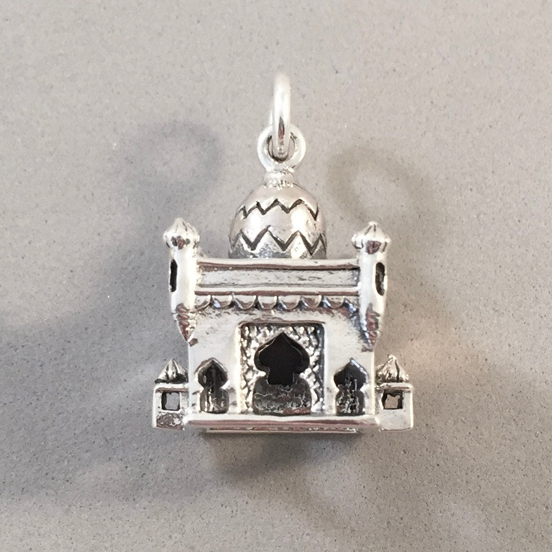 MOSQUE 3-D Detailed .925 Sterling Silver Charm Pendant Muslim Islam Is ...