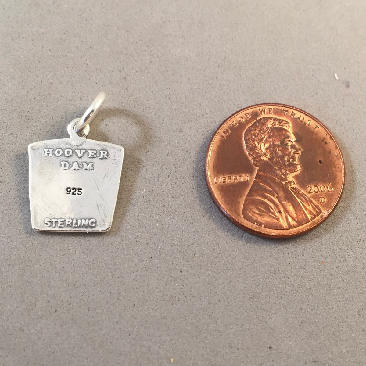 HOOVER DAM .925 Sterling Silver Charm Pendant Nevada Boulder City Las ...