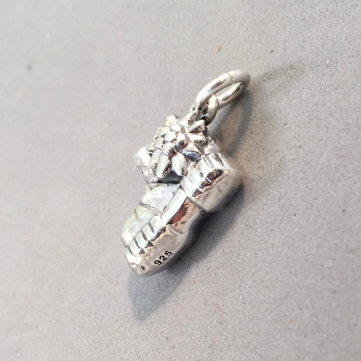 EDELWEISS BOOT .925 Sterling Silver 3-D Charm Pendant Austria Swiss Ge ...