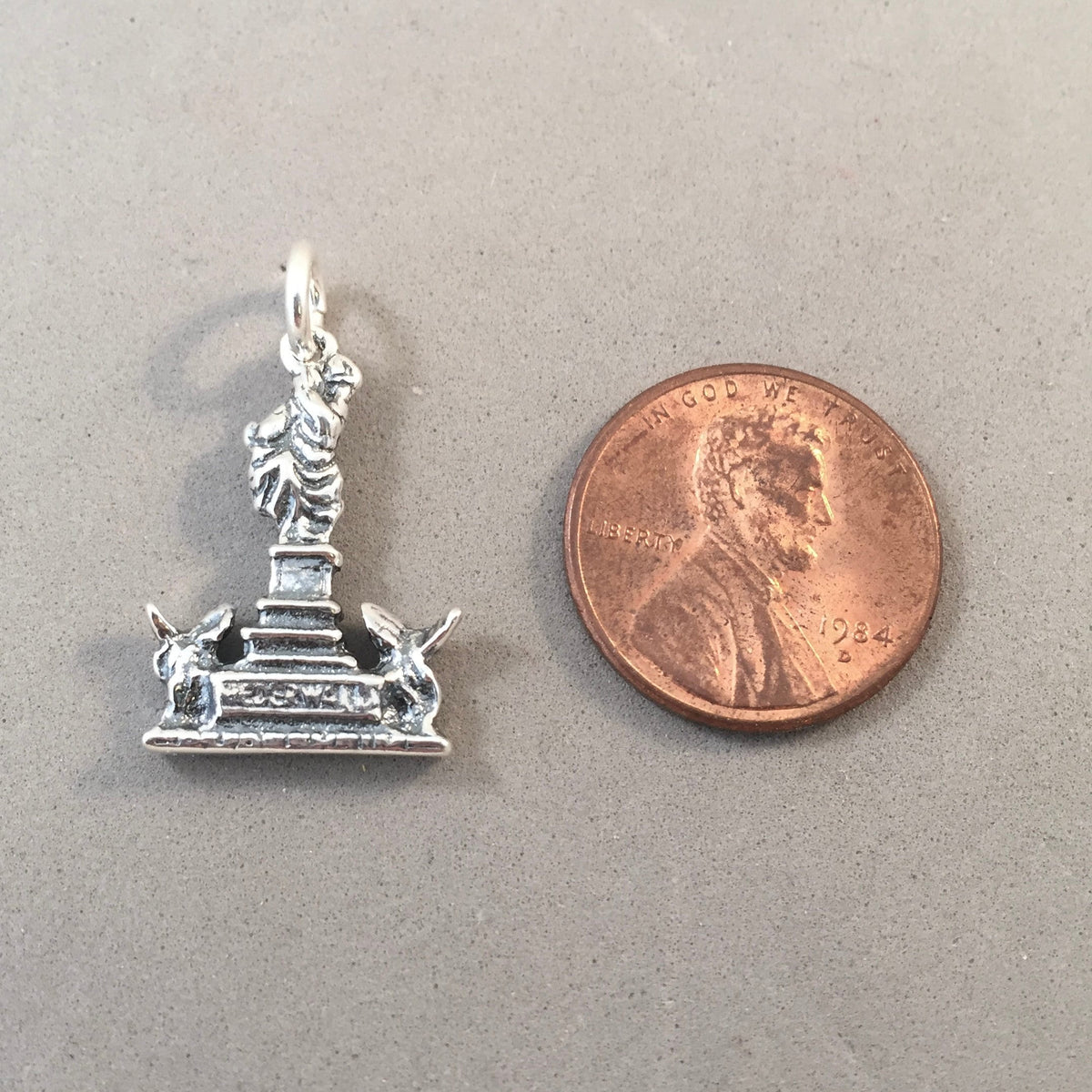 NIEDERWALD MONUMENT .925 Sterling Silver 3-D Charm Pendant Europe Rude ...