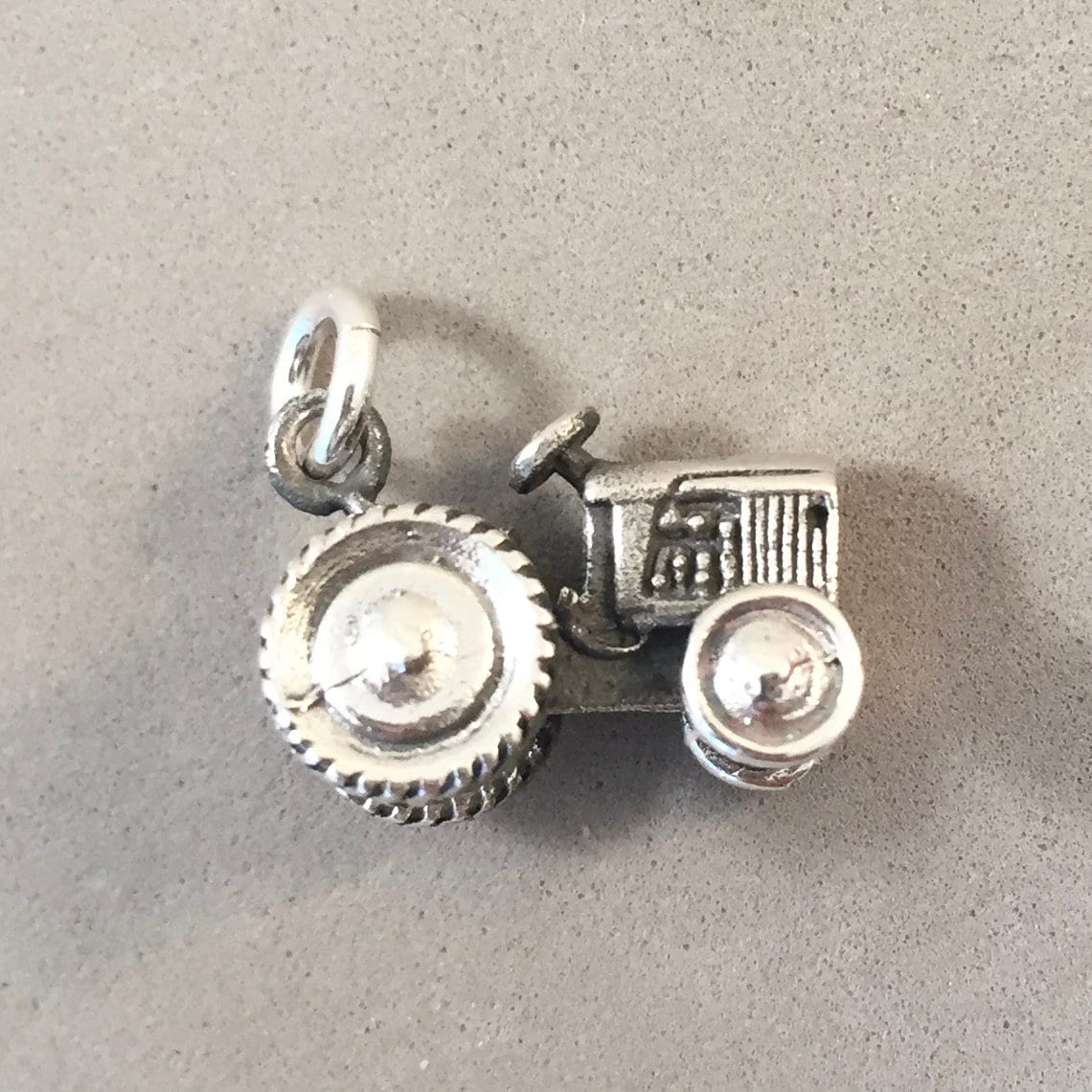 TRACTOR .925 Sterling Silver 3-D Charm Pendant Vehicle Farm Equipment ...