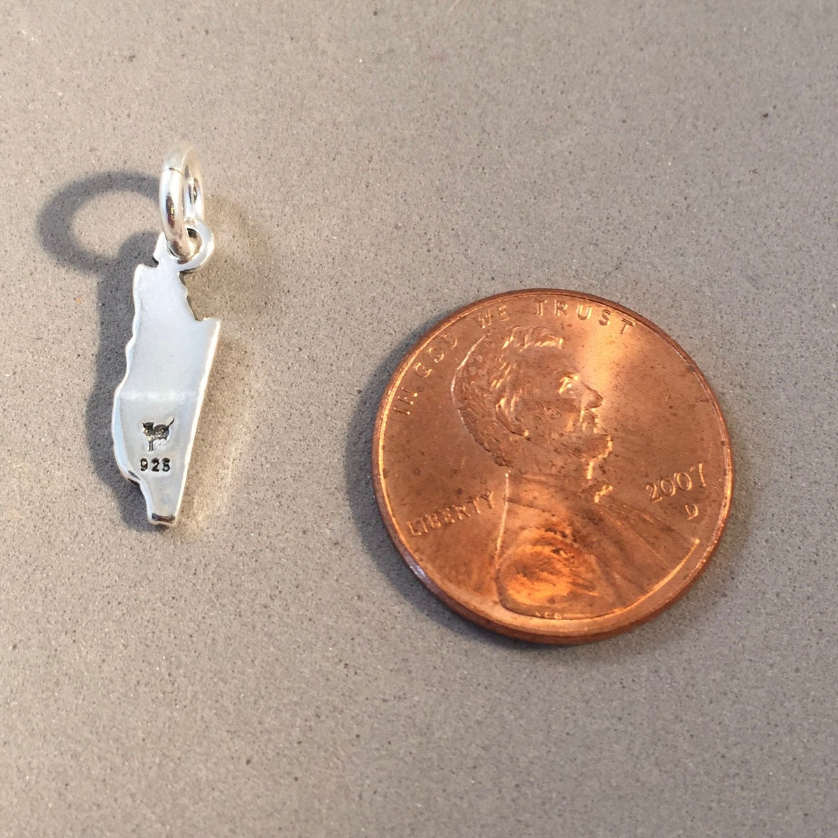 BELIZE MAP .925 Sterling Silver Charm Pendant Country Central America ...