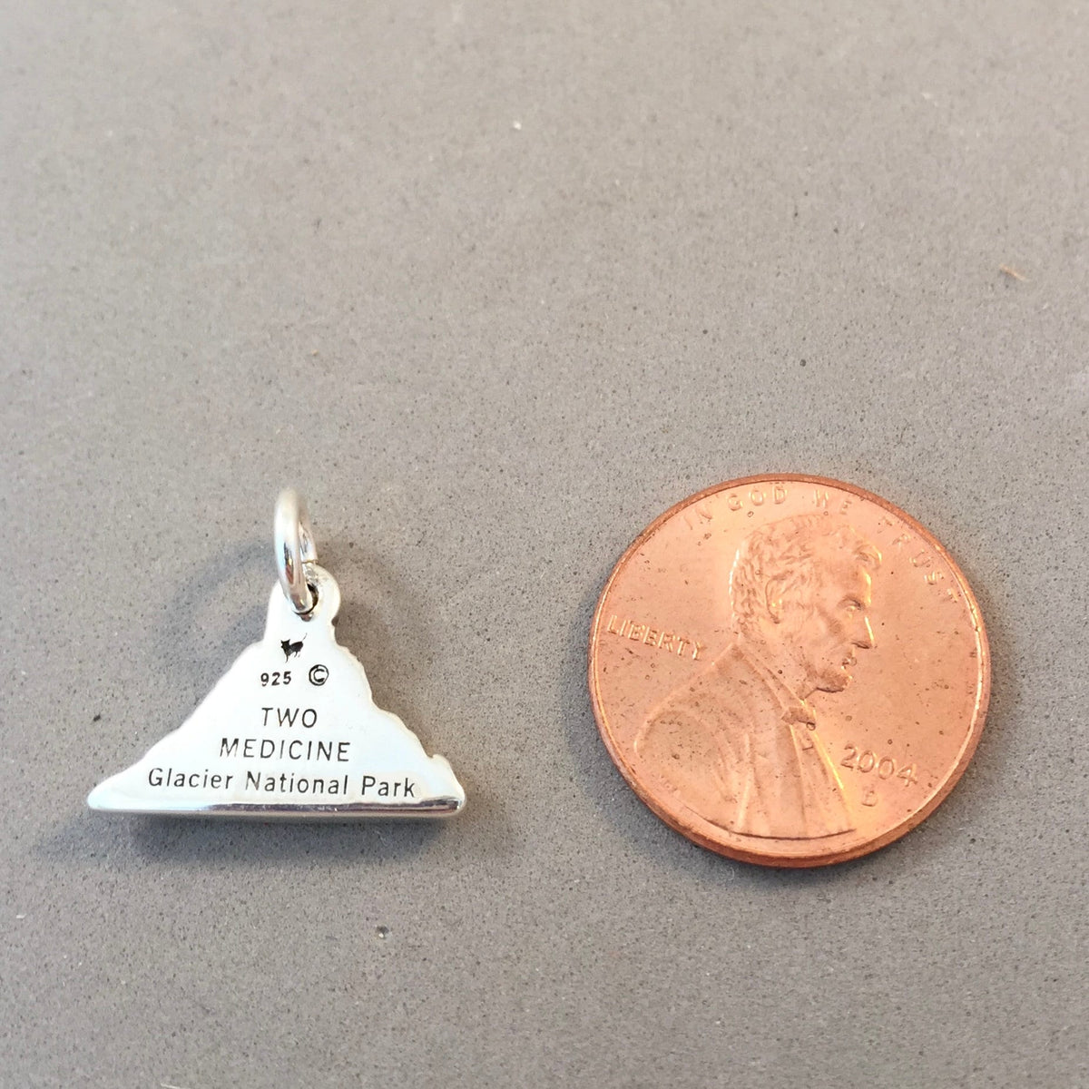 TWO MEDICINE .925 Sterling Silver Charm Pendant Glacier National Park ...